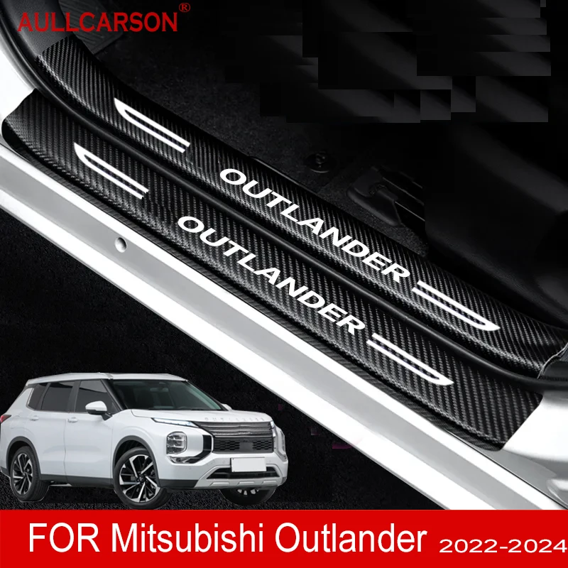 For-Mitsubishi-Outlander-2022-2023-2024-Car-Door-Sill-Leather-Stickers ...