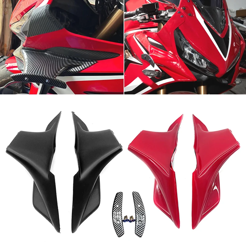 New CBR650R Motorcycle Front Light Cowl Side Winglet Wind Fin Spoiler ...