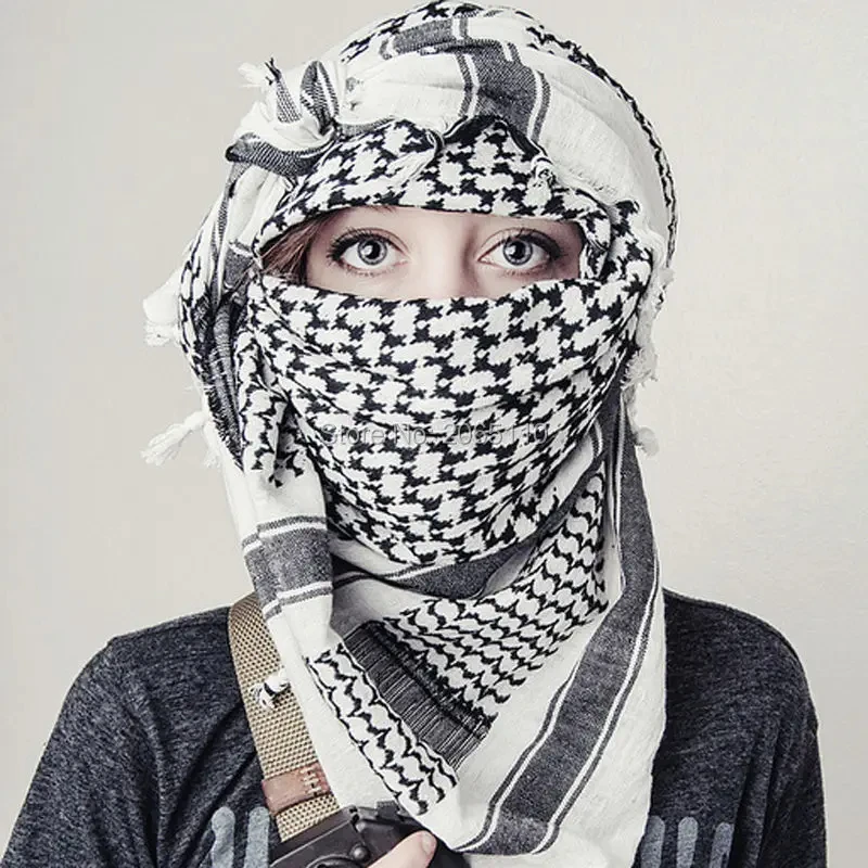 Military-Arab-Keffiyeh-Shemagh-Scarf-Cotton-Winter-Shawl-Neck-Warmer ...
