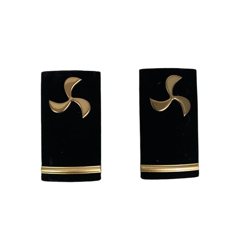 Naval Maritime Officers Rank Epaulet Shoulder Board Black Velvet Base ...