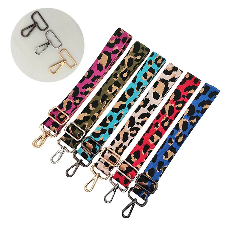 Colorful-Nylon-Bag-Strap-with-Leopard-Print-Adjustable-Shoulder-Belts ...
