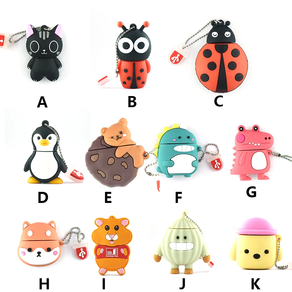 USB flash drive pendrive 128GB 4GB 8GB 16GB 32GB 64GB cute animal ...