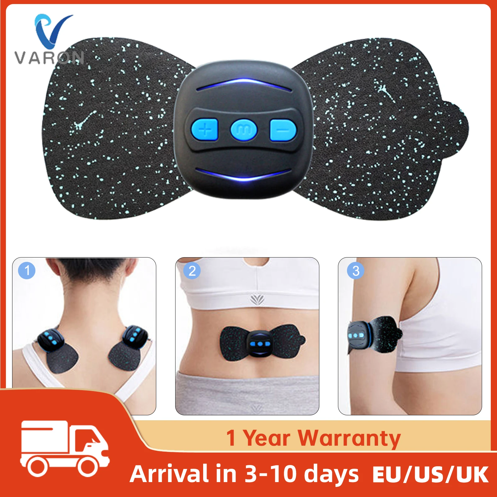 VARON-1-5-PCS-Wireless-USB-Electric-Frequency-Pulse-Massager-Pads-for ...