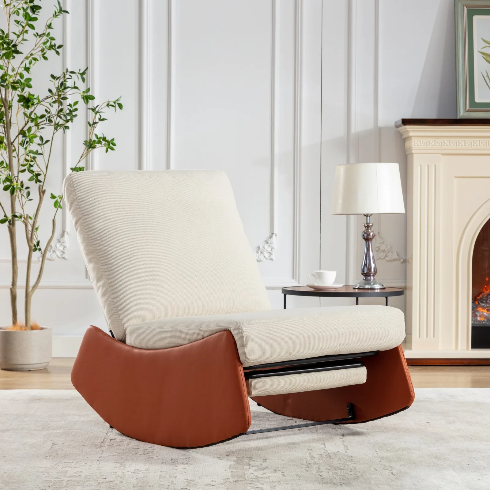 Modern-Rocking-Chair-Recliner-Comfy-Rocker-Nursery-Chair-with-Footrest ...