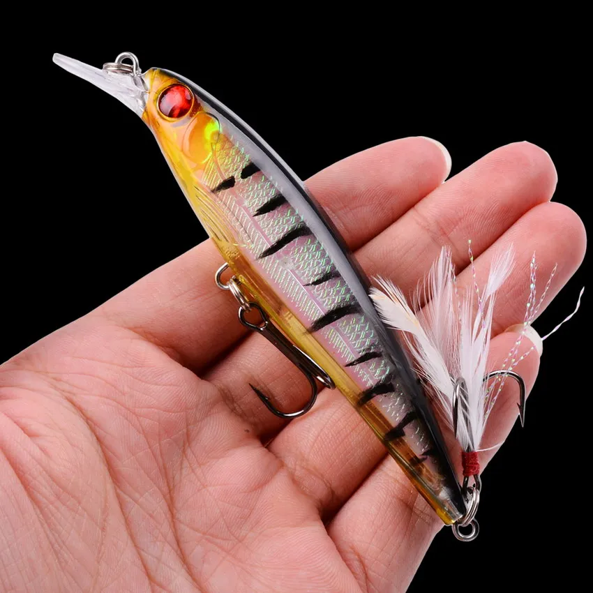 1PCS-Laser-Minnow-Fishing-Lure-11CM-13G-pesca-hooks-fish-wobbler-tackle ...