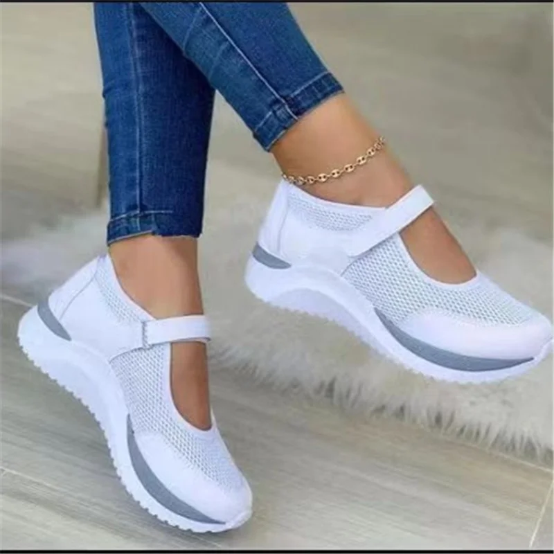 Spring Outdoor Breathable Mesh Shoes Women Casual Platform Sneakers ...