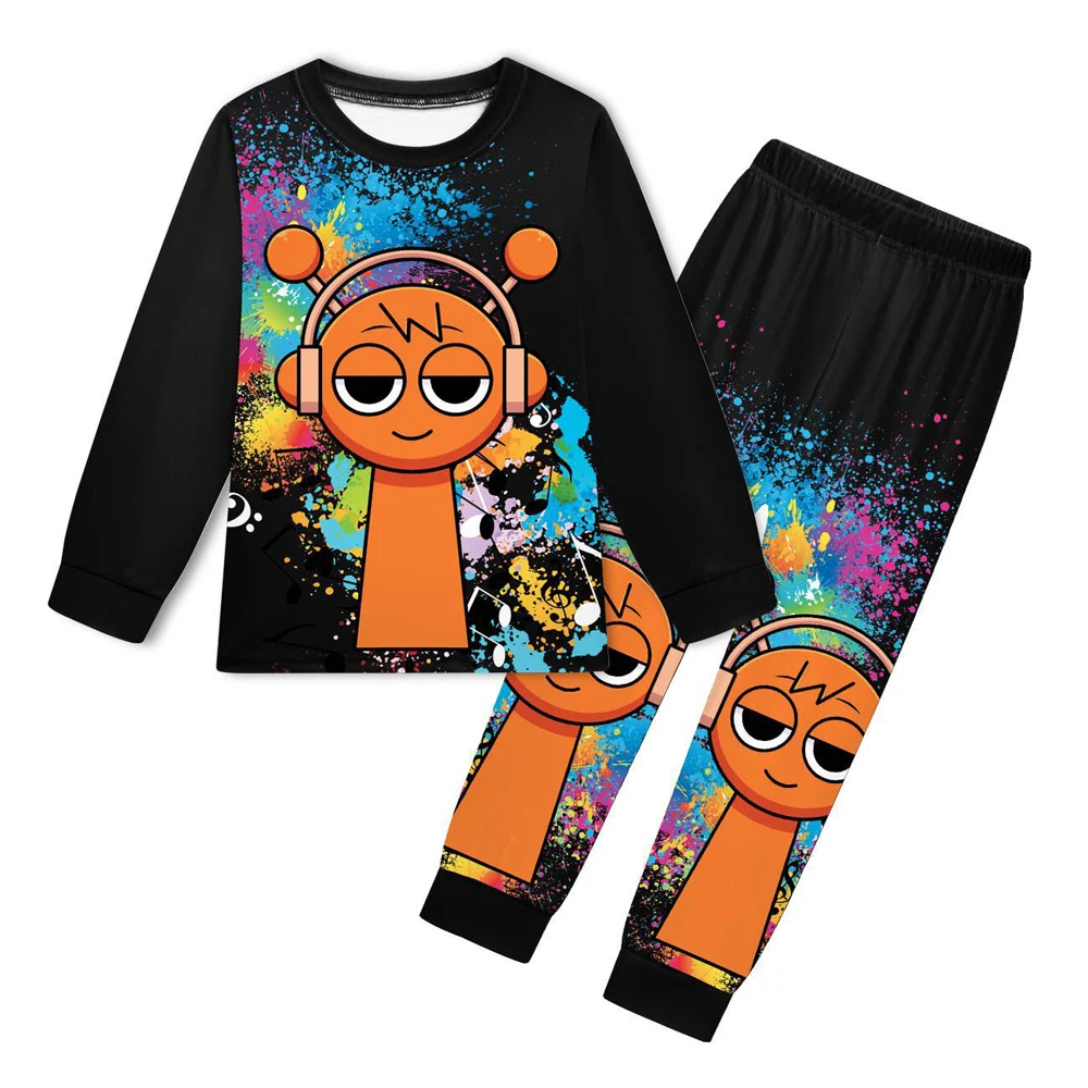 Hot Game Sprunki Figure Oren Printed Clothes Kids Cartoon Tshirt Pants ...