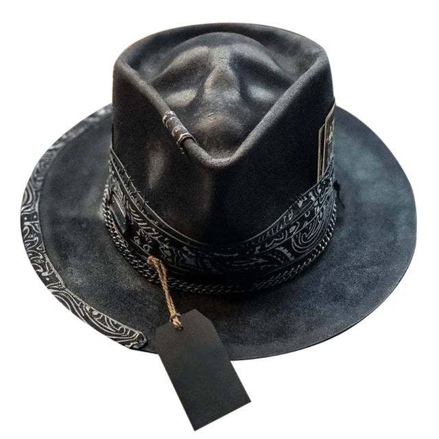 Skull Crowboy Hat Unique Headwear Halloween Costume Hat Gothic Cowboy ...