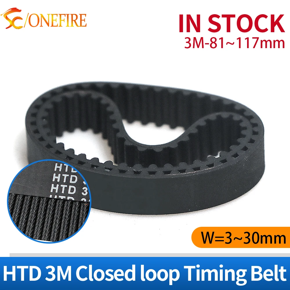 HTD 3M Belt Width 3~30mm Timing Belt 3M Closed Loop Rubber Belt Length ...