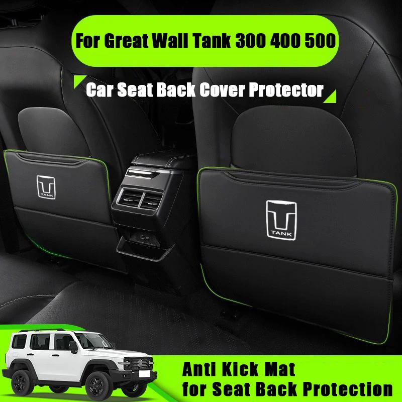 For-Great-Wall-Tank-300-400-500-Car-Seat-Back-Cover-Protector-PU ...