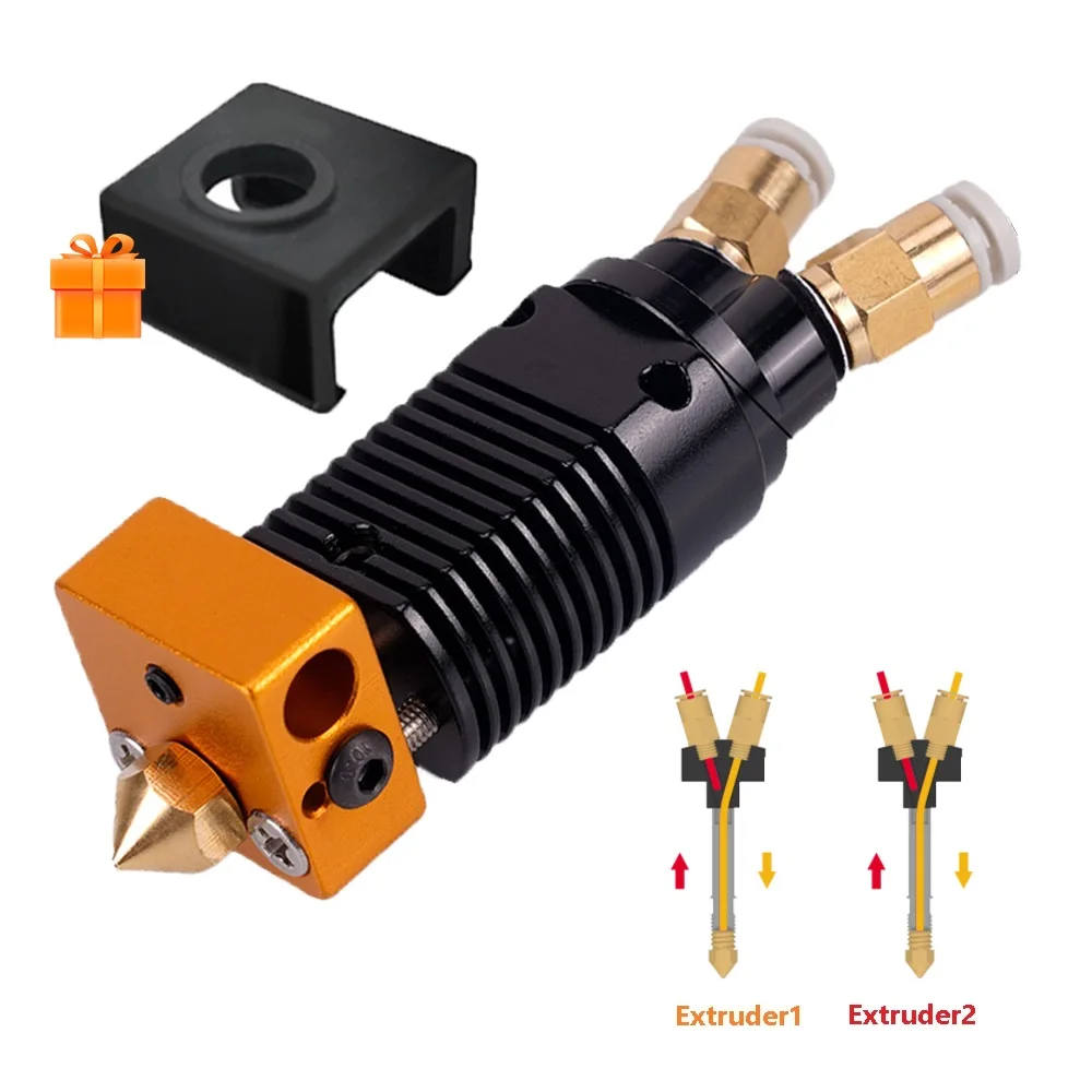 Mega-2-IN-1-OUT-Hotend-Kit-Dual-Color-Extruder-All-Metal-Extruder-0-4mm ...