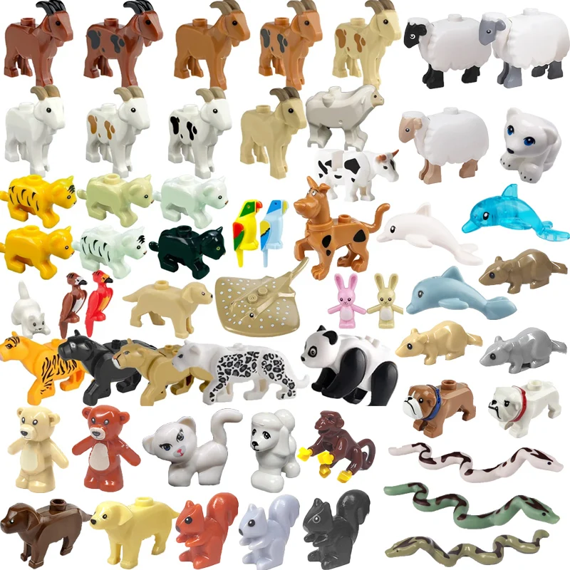 MOC-City-Animal-Building-Block-Figures-Goat-Sheep-Dog-Lion-Panda ...