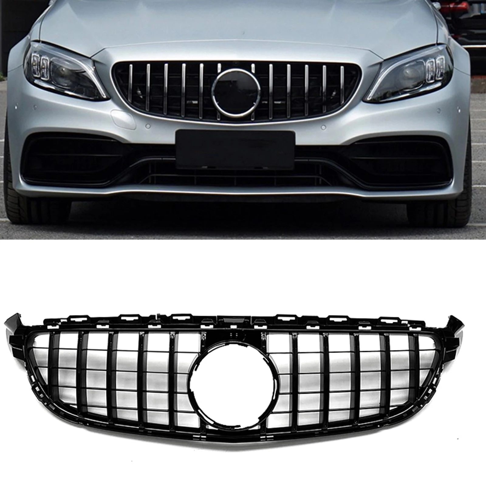 Racing Grill Front Grille For Mercedes Benz W205 C63 C63s Amg Gt R 2015 ...