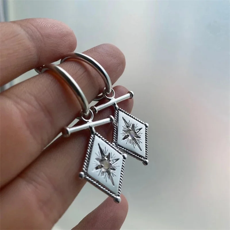 Vintage-Simple-Geometric-Shape-Earrings-for-Women-Creative-Star-Design ...