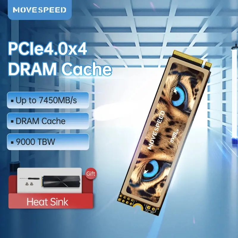 MOVESPEED SSD NVMe M2 2280 with DRAM Cache 4TB 2TB 1TB 7450MB/s Solid ...