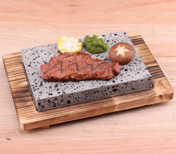 volcanic-rock-barbecue-stone-roasting-pan-steak-frying-pan-western ...