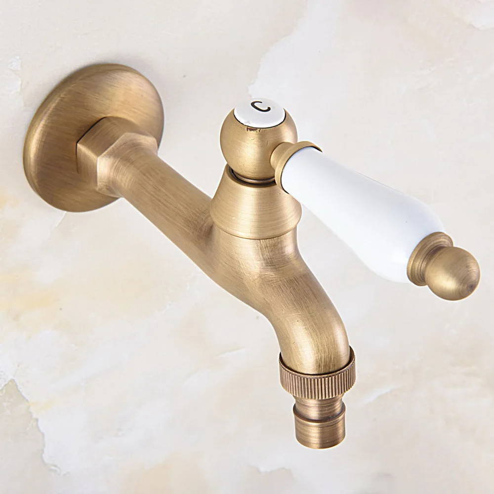 Bathroom Faucet Luxury Antique Brass Water Tap Decorative Outdoor ...