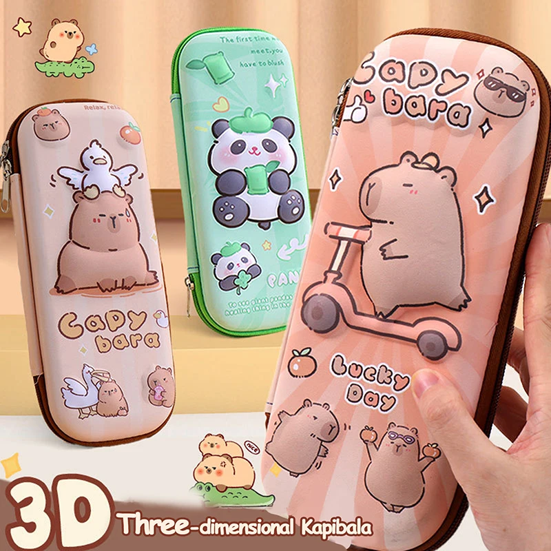 3D-Stereoscopic-Cute-Cartoon-Capybara-Large-Capacity-Pencil-Case ...