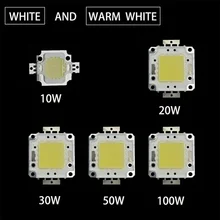 3pcs 10W 20W 30W 50W 100W LED 구슬 빛 DC12V-36V 매트릭스 COB 통합 LED 램프 칩 SMD DIY 투광 조명 스포트 라이트
