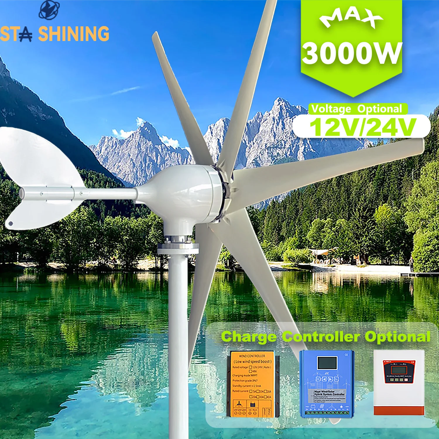 Higher-Output-Horizontal-Wind-Turbine-Generator-3000W-Windmill-w-MPPT ...