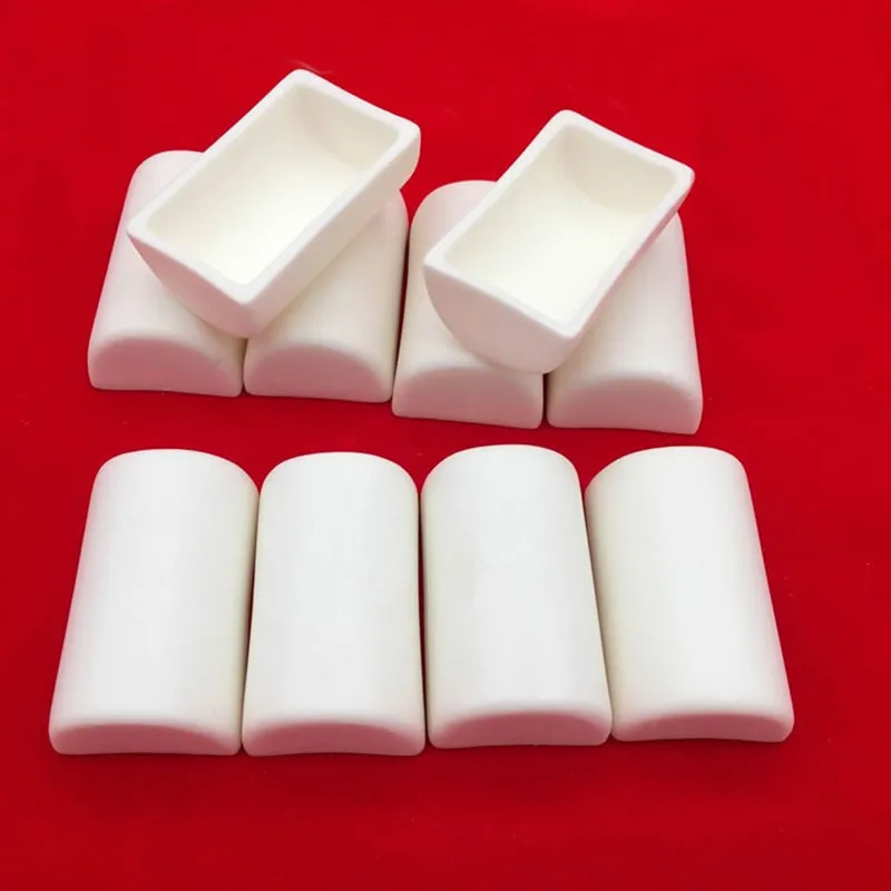 Semicircular Square Aluminum Ceramic Boat / Corundum Crucible / Alumina ...