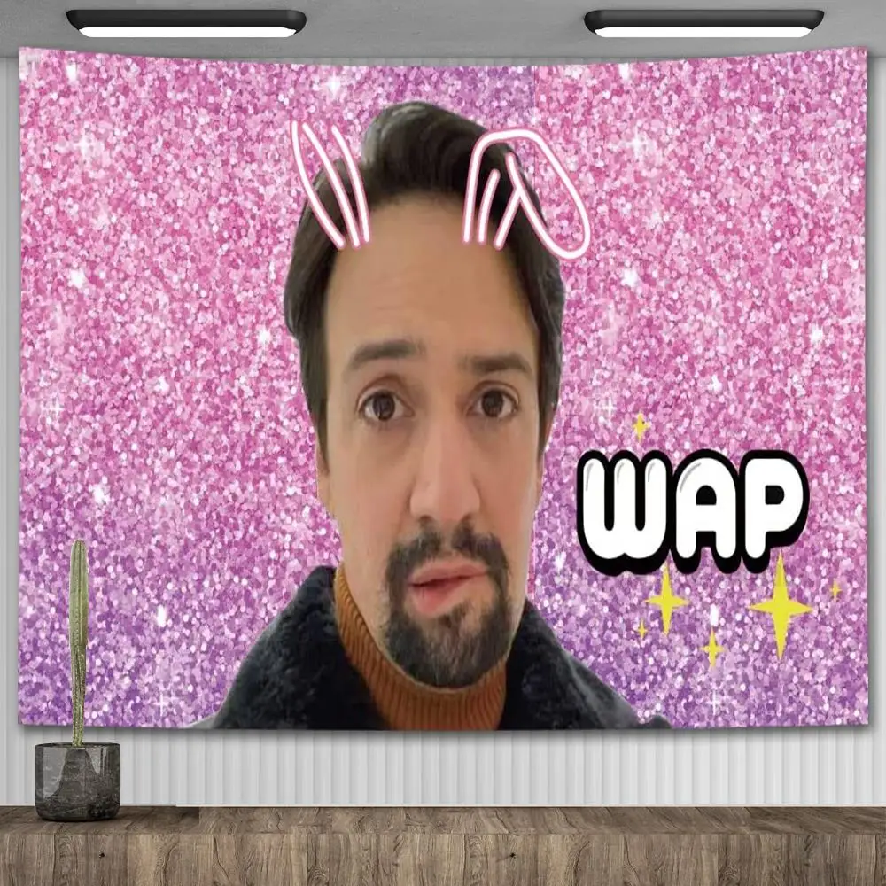 Hamilton-WAP-Tapestry-Wall-Hanging-Funny-Y2k-Pink-Meme-Tapestry ...