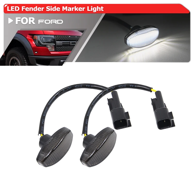 For Ford F150 SVT Raptor 2010 2011 2012 2013 2014 Smoked White Led ...