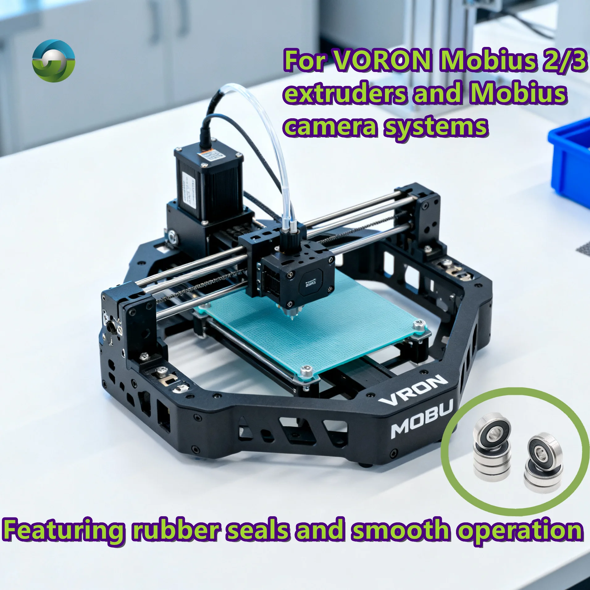 12Pcs 625RS 5*16*5 mm ABEC-7 Ball Bearing 625-2RS 3D Printer Bearing ...