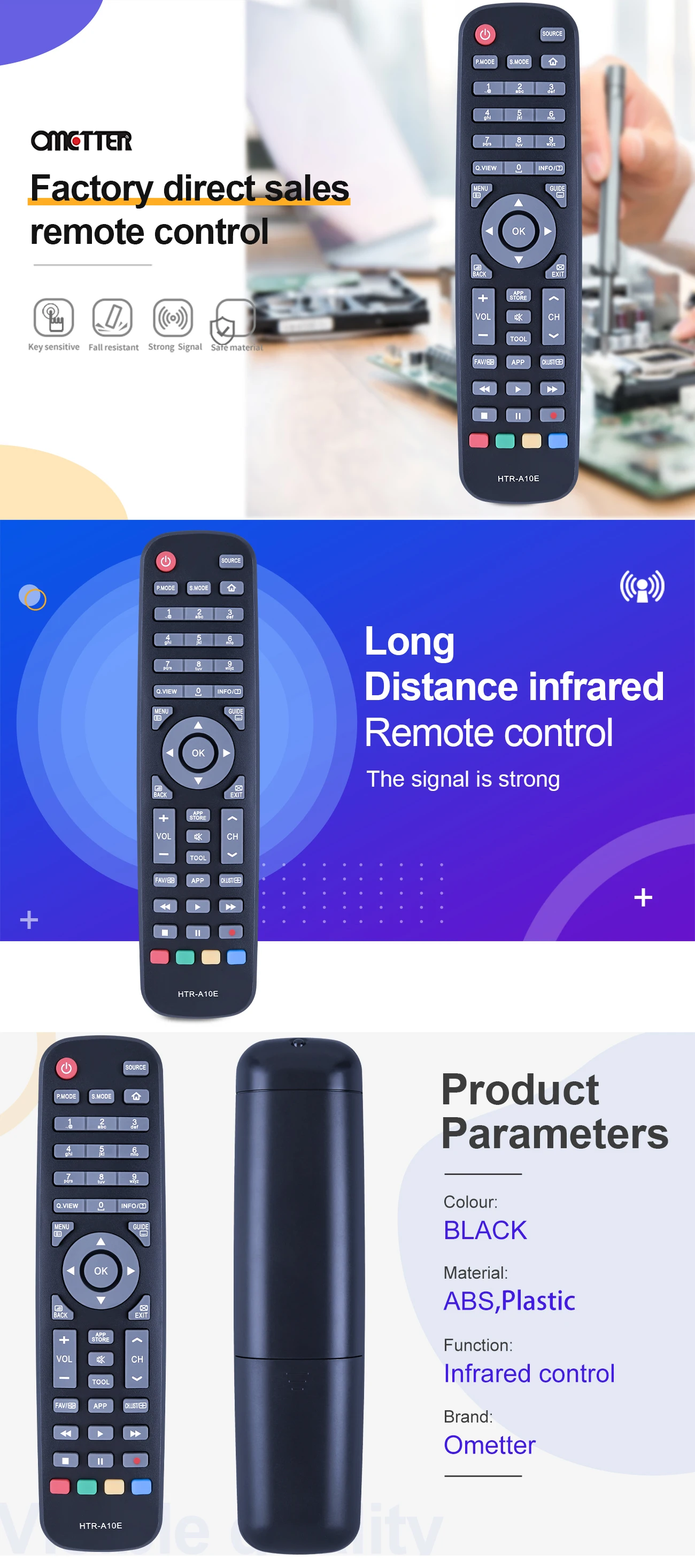 HTR-A10 - HTR A10 HTR A10E TV Télécommande Fit pour Haier TV LE32N1620W ...