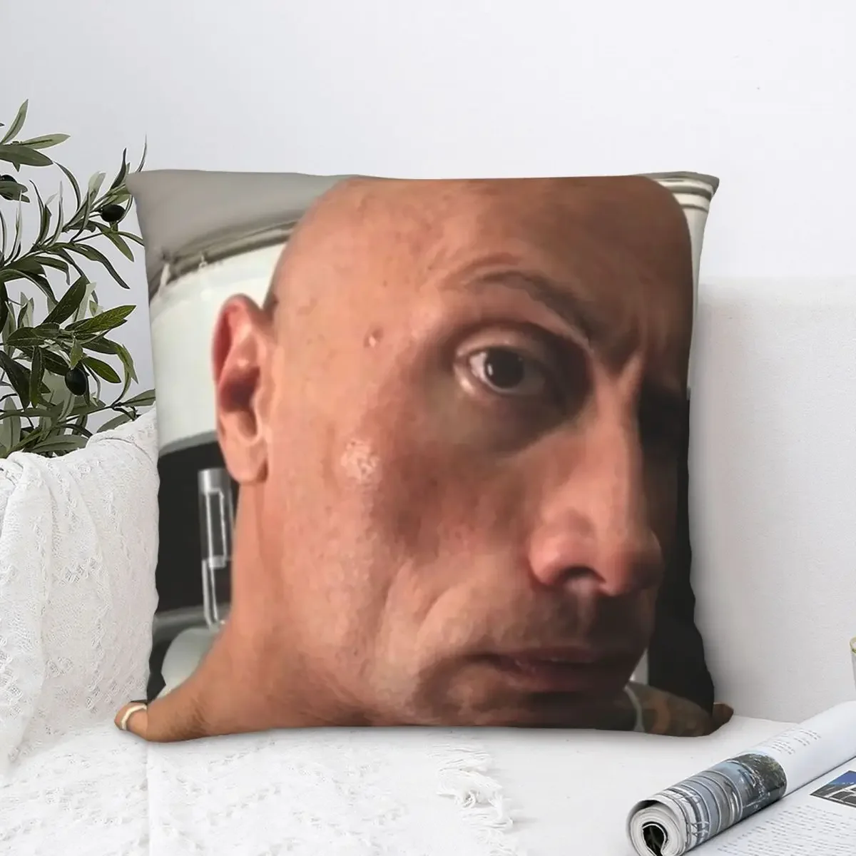 The-Rock-Eyebrow-Meme-Square-Pillowcase-Cushion-Cover-Decorative-Pillow ...
