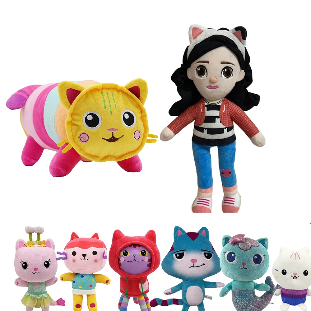Gabbys Dollhouse Animals Plushie Anime Gabby's Dollhouse Plush Toys ...