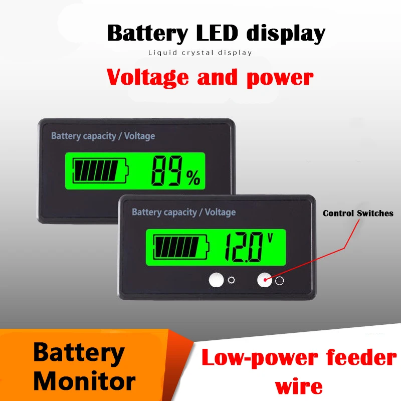 Li-ion Lifepo4 lead-acid battery capacity indicator 12V 24V 36V 48V 60V ...