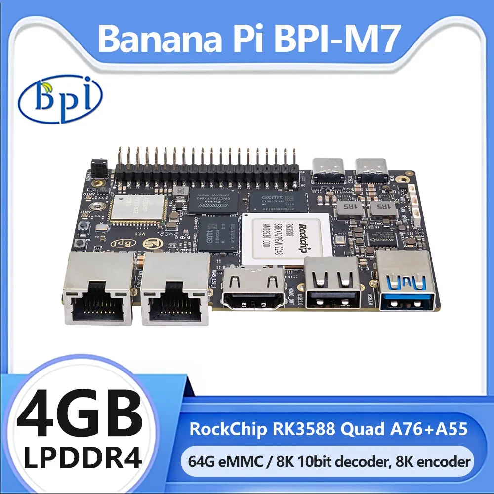 Pi-BPI-M7-RockChip-da-banana-RK3588-quadril-tero-A76-2-4Ghz-quadril ...