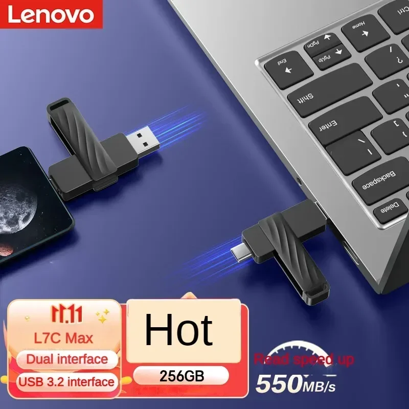 Lenovo-256GB-USB3-1-Type-C-L7C-Max-Dual-Interface-Solid-State-USB-Flash ...