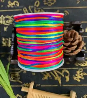 35 Colors 1MM Strong Braided Macrame Silk Satin Nylon Cord Rope DIY ...