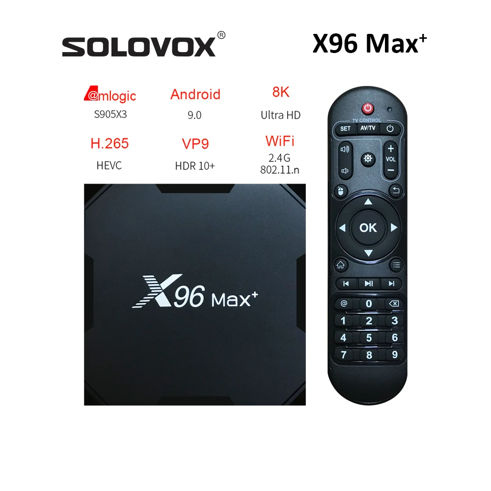 SOLOVOX X96 Max Plus Android 9.0 Smart TV Box Features S905X3 Mali G31 ...
