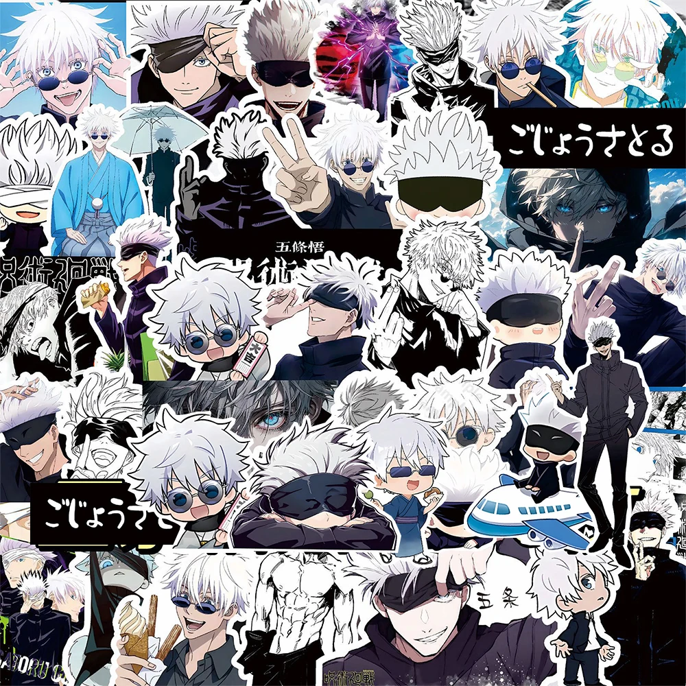 10-30-75pcs-Jujutsu-Kaisen-Satoru-Gojo-Stickers-Anime-Cool-Graffiti ...
