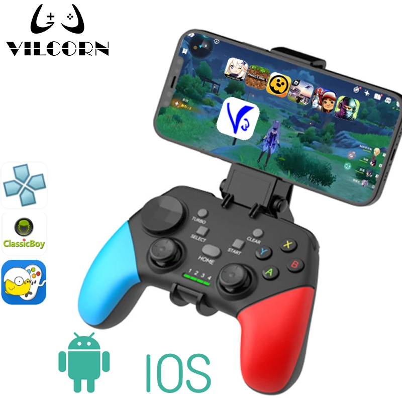 BT 5.0 Wireless Gamepad Android Mobile Cell Phone Control Accessories Joystick Game Controller ...