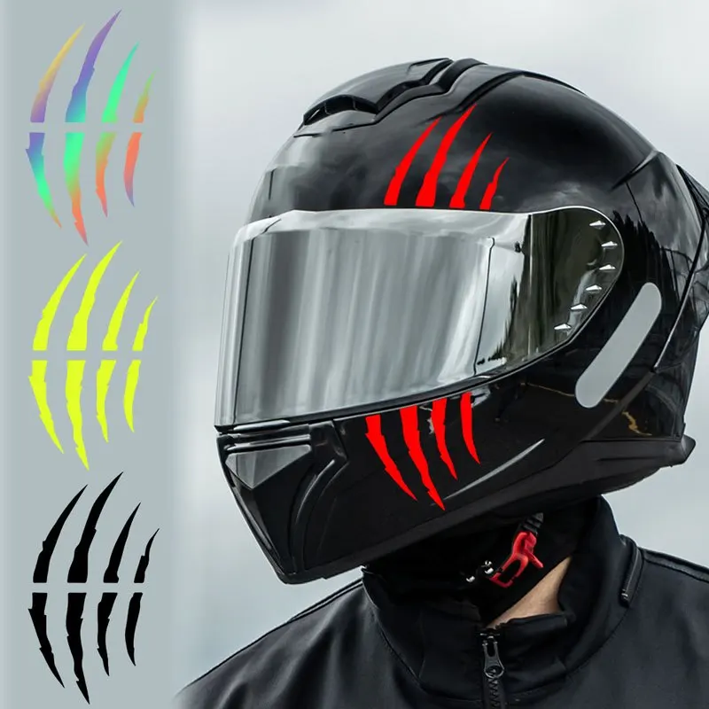 Motorcycle Helmet Stickers Creative Monster Claw Scratches Vinyl Decals ...