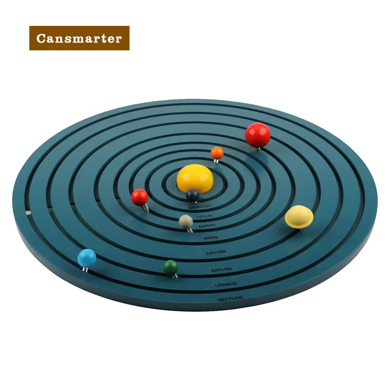 Rotate Planets Montessori toys Wooden solar system Toys & Games Games ...