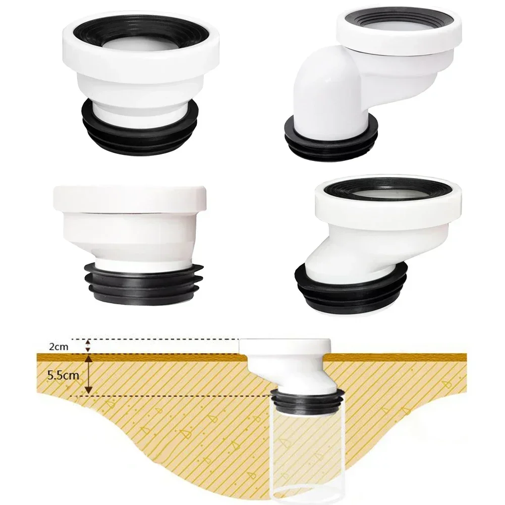 2-5-10cm-Offset-Toilet-WC-Misaligned-Pan-Connector-Shifter-Bowl-Smooth ...