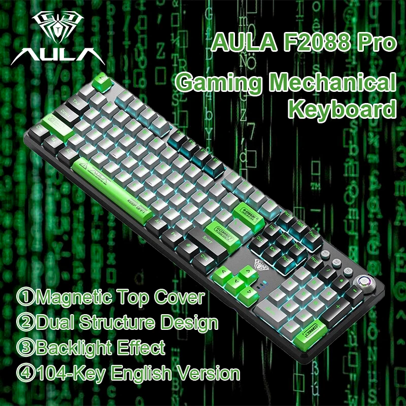 AULA-F2088Pro-Mechanical-Keyboard-104-Keys-Macro-Programming-Unloading ...