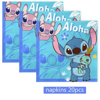 Lilo & Stitch Baby Shower Party Print Napkins Party Stitch Angle ...