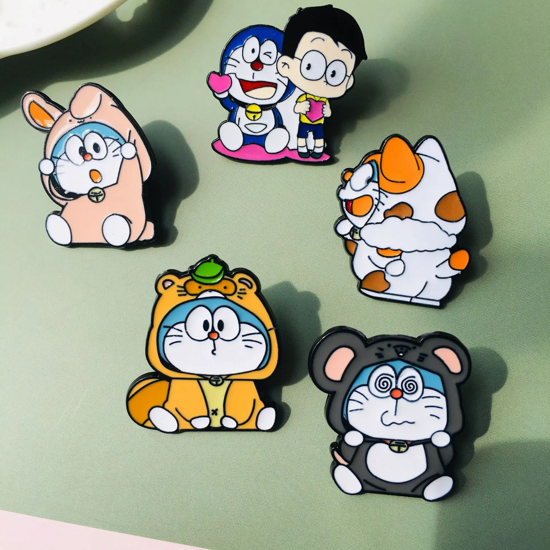Anime-Cartoon-Cute-Japanese-Doraemon-Metal-Brooch-Enamel-Pins-Fashion ...
