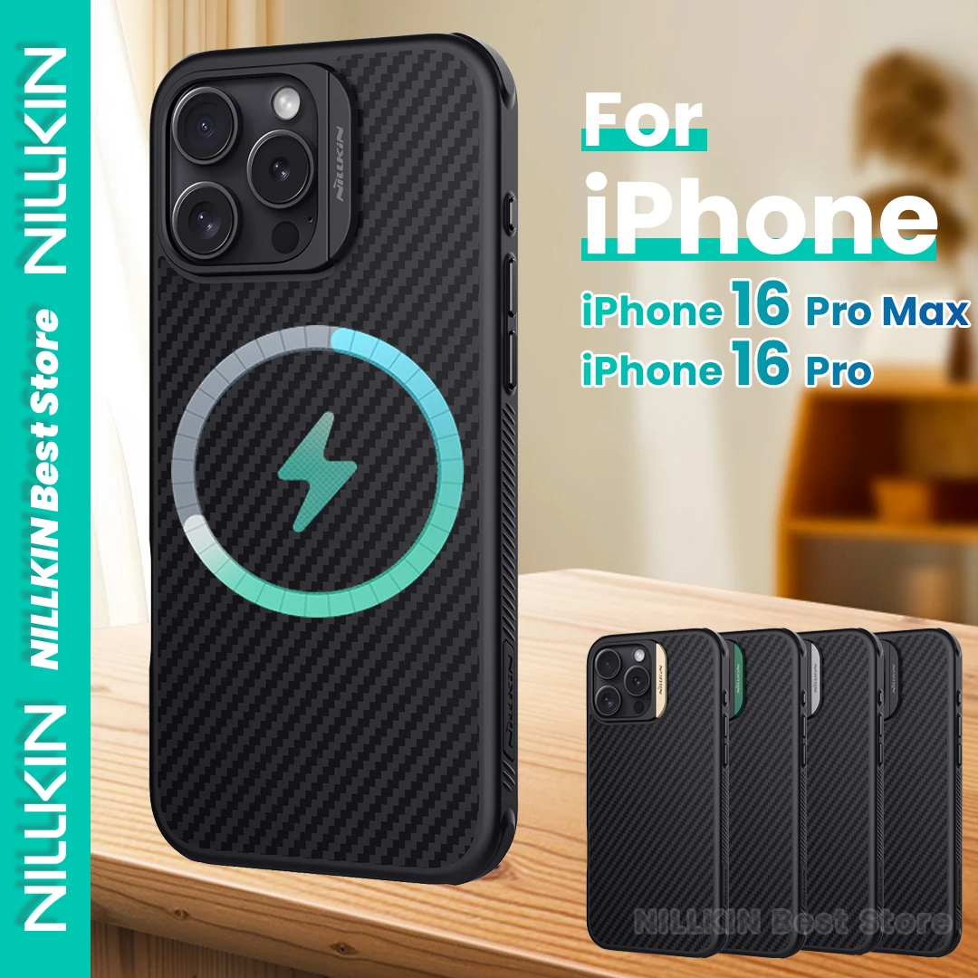 Nillkin For Iphone 16 Pro Max / 16 Pro Phone Case 600D Kevlar Magnetic ...