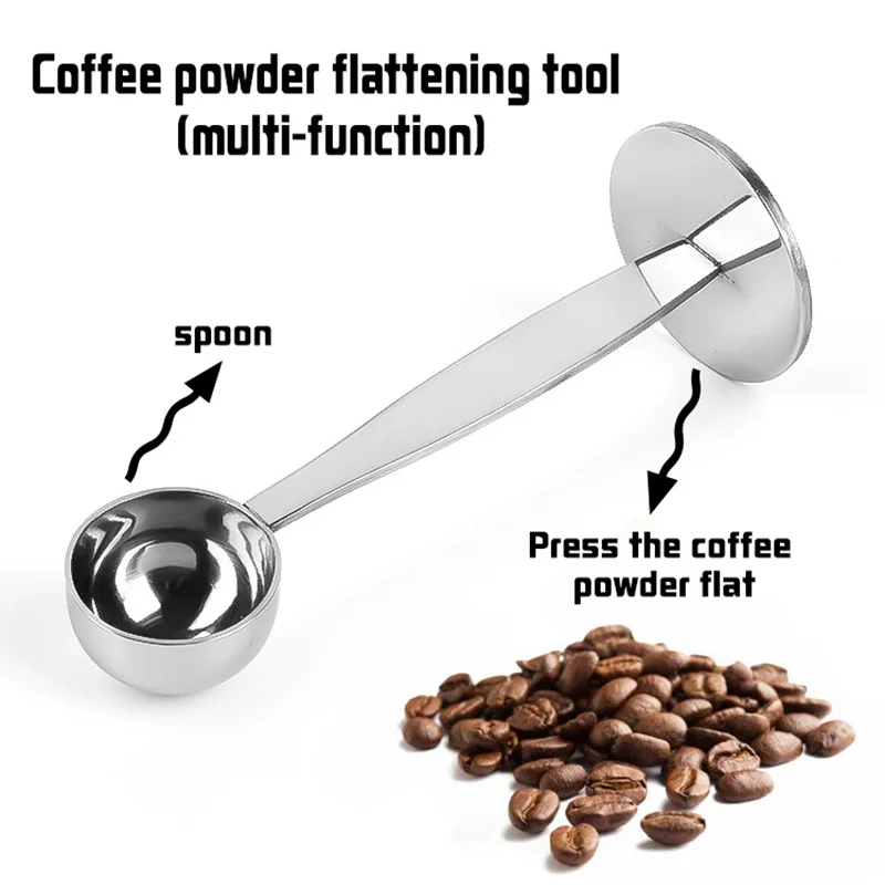 2-in-1-Coffee-Spoon-Stainless-Steel-Powder-Press-10g-Standard-Spoon ...