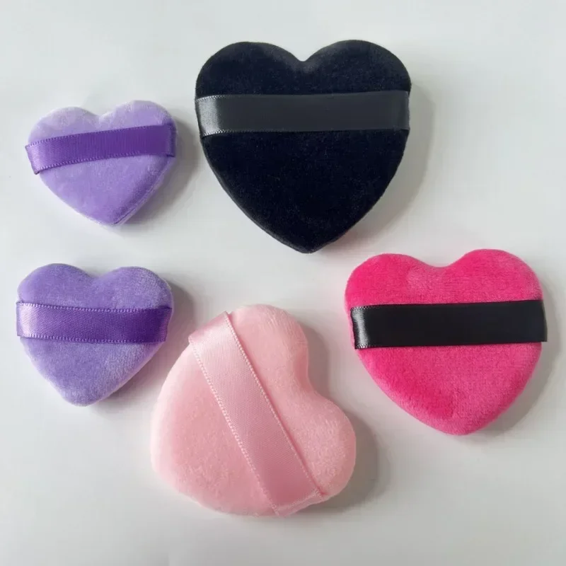 1-Pc-Makeup-Velvet-Puffs-High-Quality-Powder-Puffs-Cotton-Velour-Heart ...