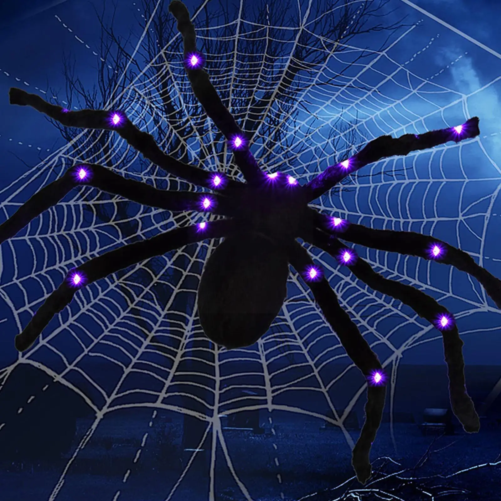 30-150CM-Halloween-Decoration-Spider-Oversized-Luminous-LED-Plush-Giant ...