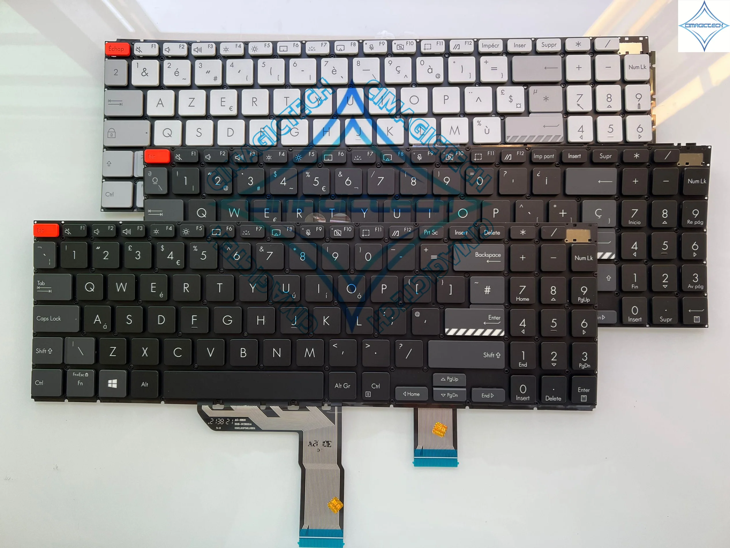 New SP LA FR UK PO Spanish French Latin Backlit For ASUS Vivobook Pro ...