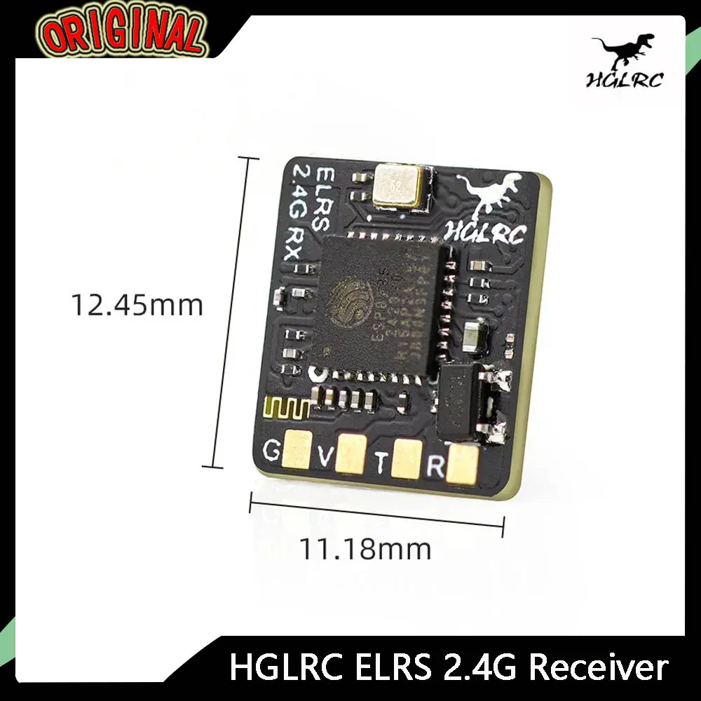 HGLRC New ELRS 3.0 2.4G Receiver - 500MHz Refresh Rate, Omni Antenna ...